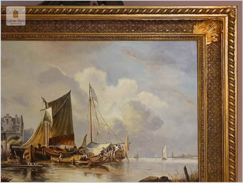 Łodzie przy Brzegu - J.Frederik Hulk *1855 | Galerie Doris