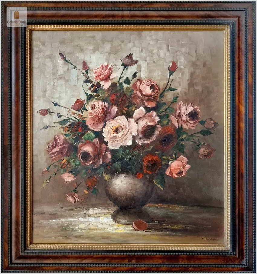 Herbaciane róże w wazonie - Rudolf Winter *1928 | Galerie Doris