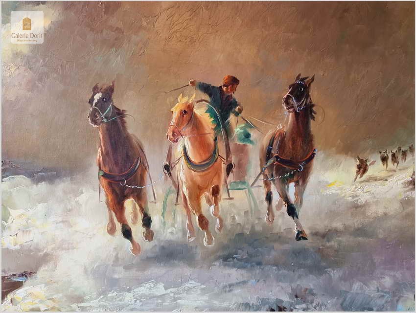 Atak wilków na trojkę - Michael Borbely *1923 | Galerie Doris