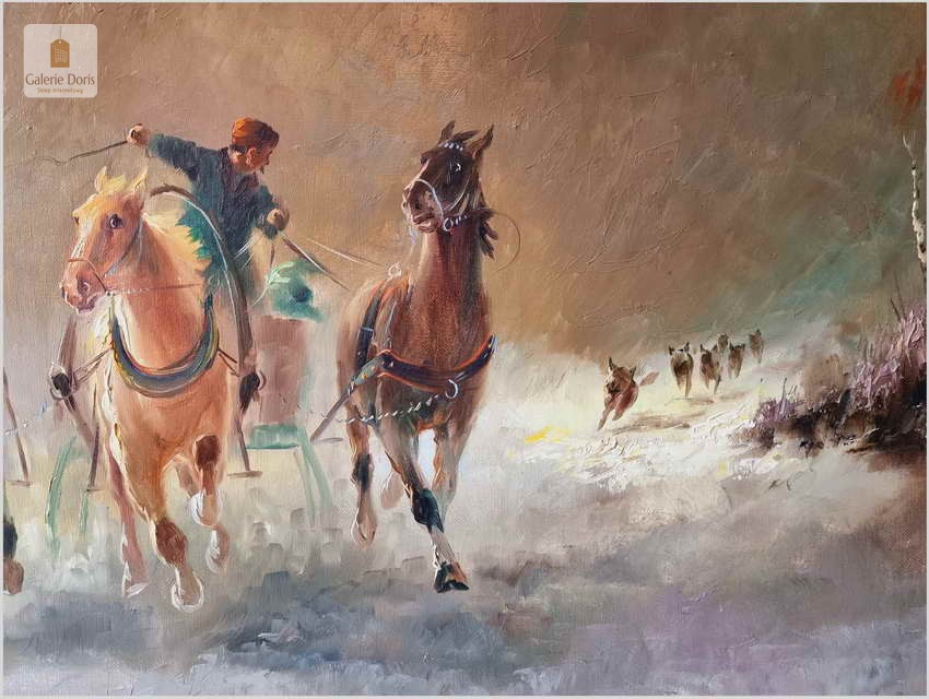 Atak wilków na trojkę - Michael Borbely *1923 | Galerie Doris